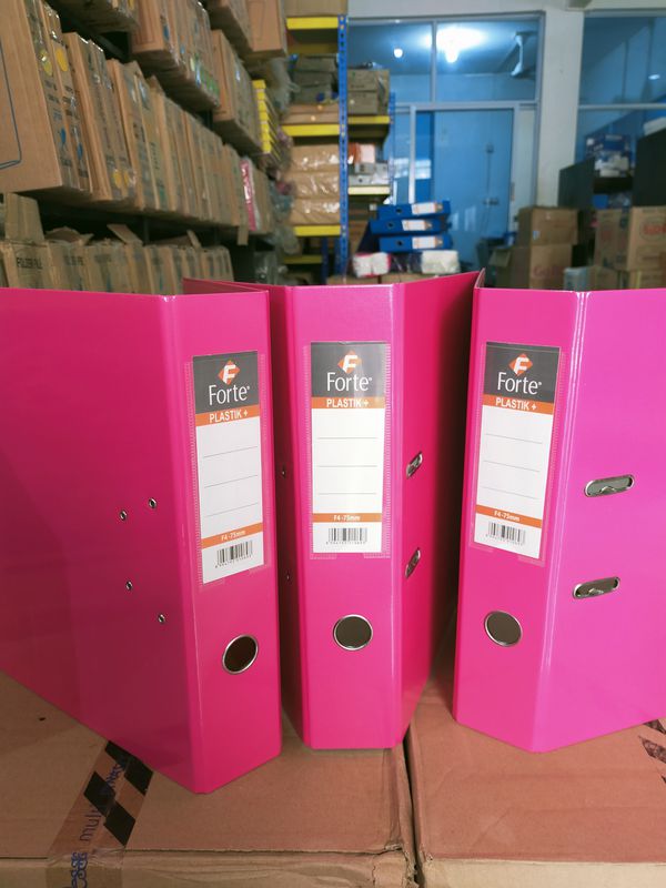 Odner Forte Plastik F4 75mm Pink