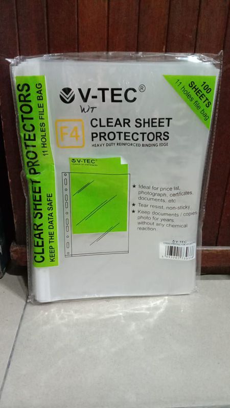 Clear Sheet Protector Ukuran F4 (isi 100 lbr)