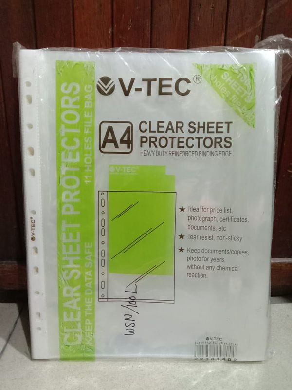 Clear Sheet Protector Ukuran A4 (isi 25 lbr)