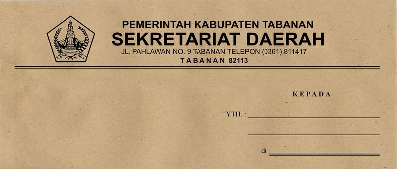 Amplop Coklat Kop Setda Kecil