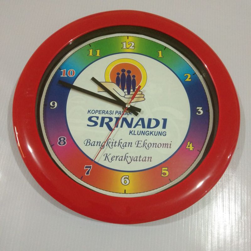 Souvenir Jam Dinding Logo Nama Perusahaan Kantor Custom