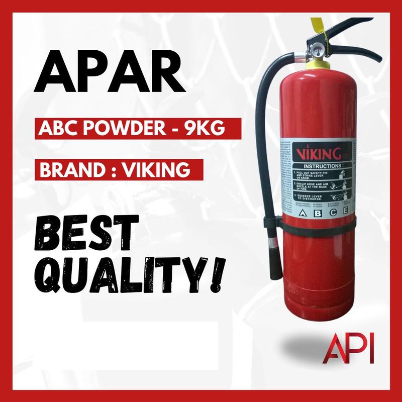 Tabung Apar 9Kg Berikut Hanger dan Isi ABC Dry Powder - Tabung&Isi