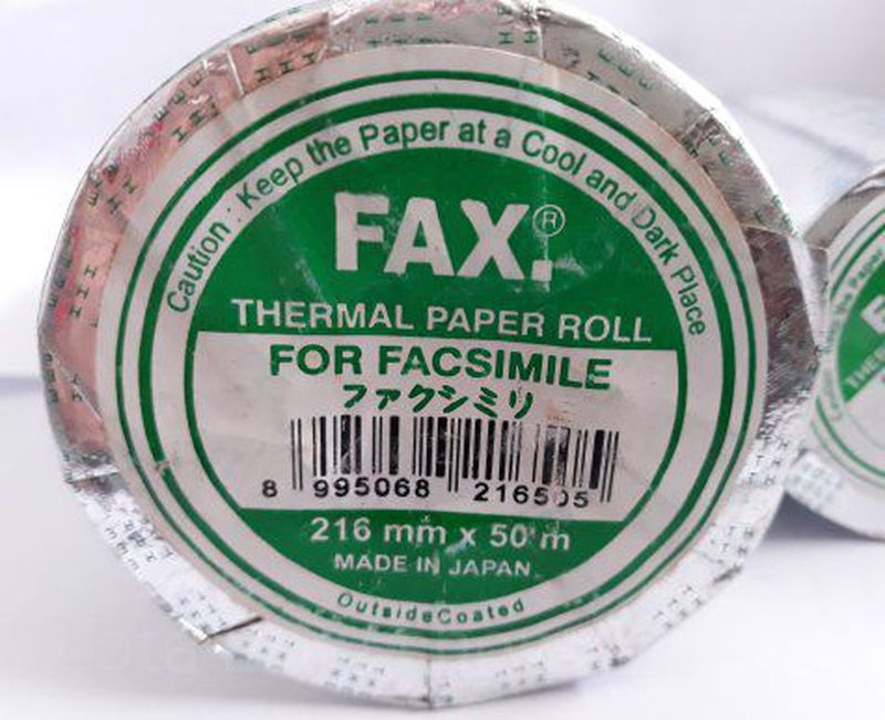 Kertas Faximile 210 mm x 50 mm