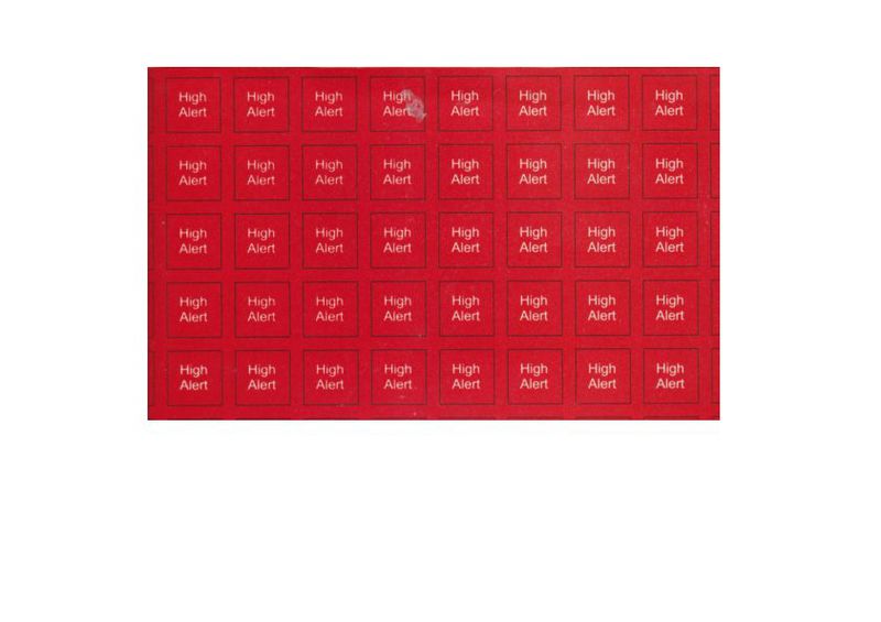 Stiker High Alert Merah (Kotak)