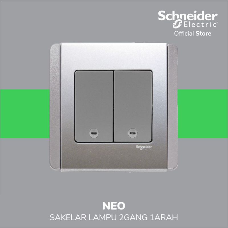 Saklar Lampu 2 Gang 1 Arah Schneider Electric Neo