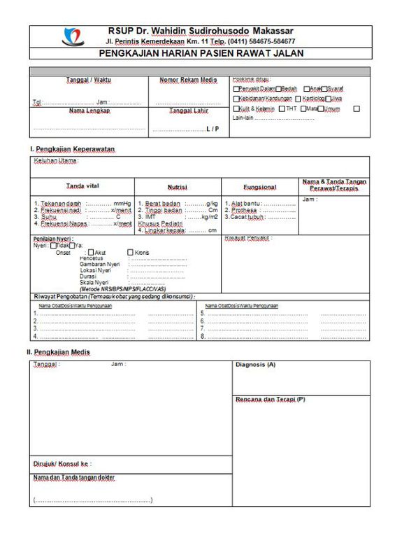 Form Layanan Kedokteran fisik rehabilitasi