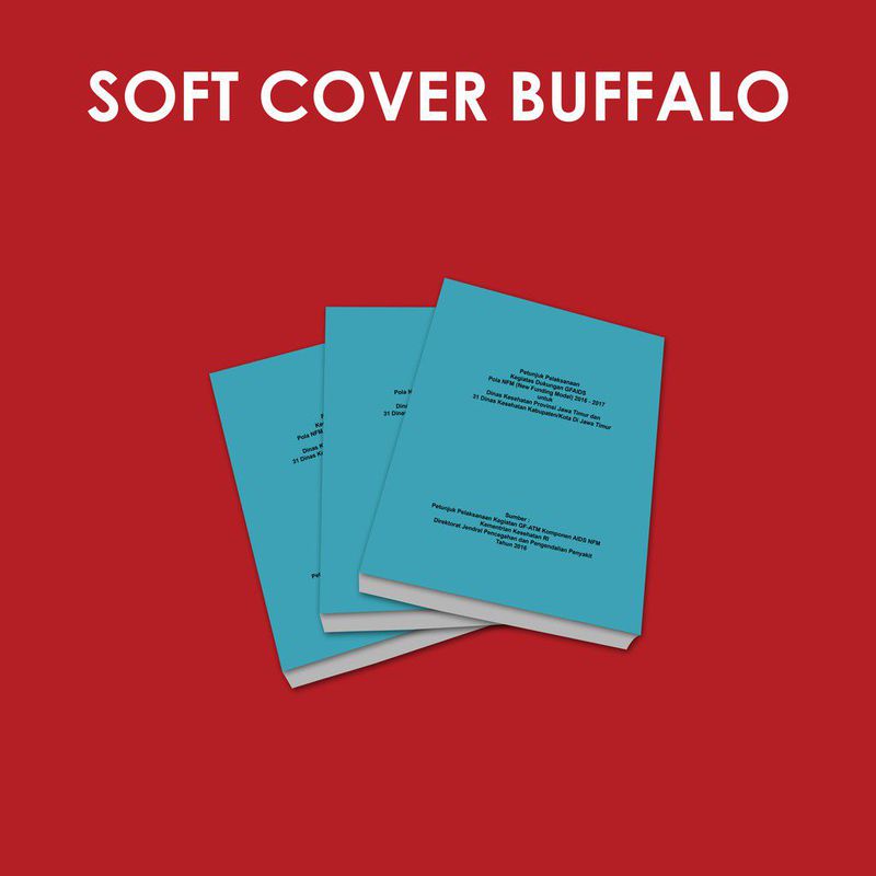 Cetak/foto copy buku A4/F4, jilid soft cover buffalo, jumlah halaman s ...