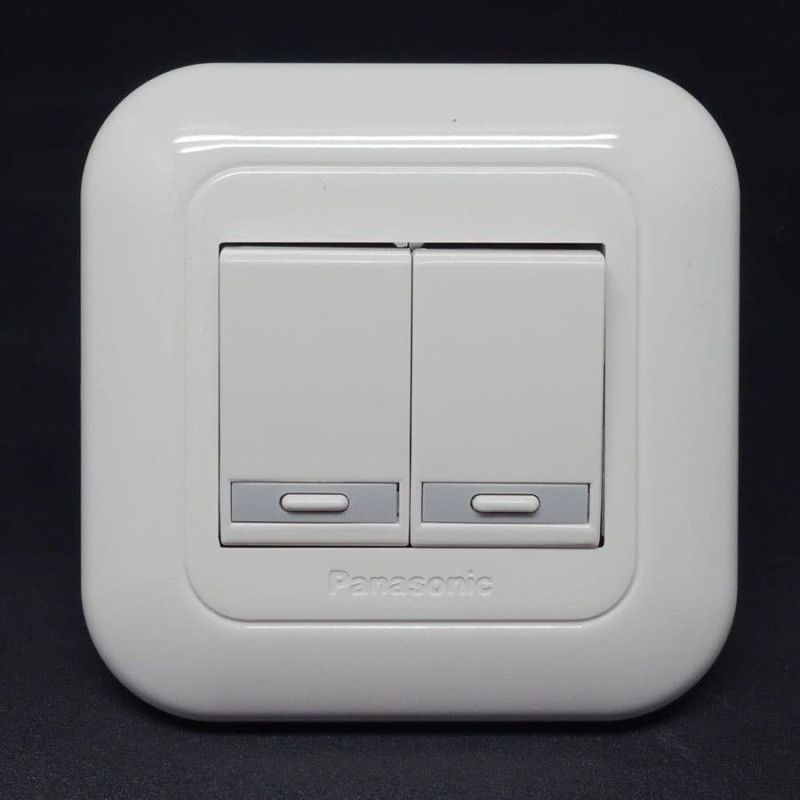 Saklar Seri Ganda 2 Gang Wide Series Panasonic