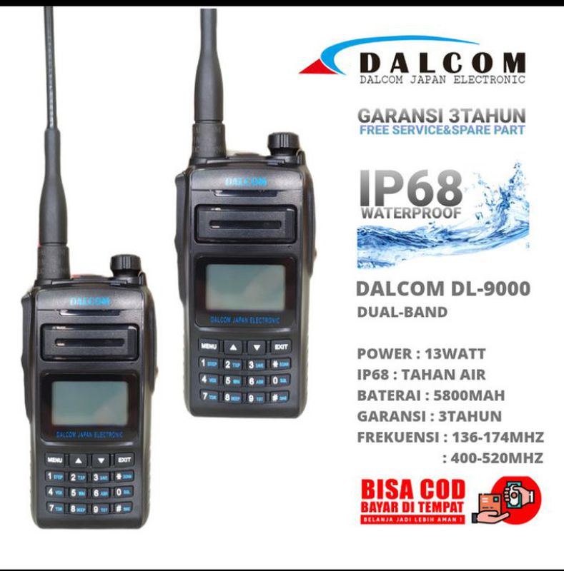HT DALCOM DL-9000 DUAL BAND IP68 WATERPROOF