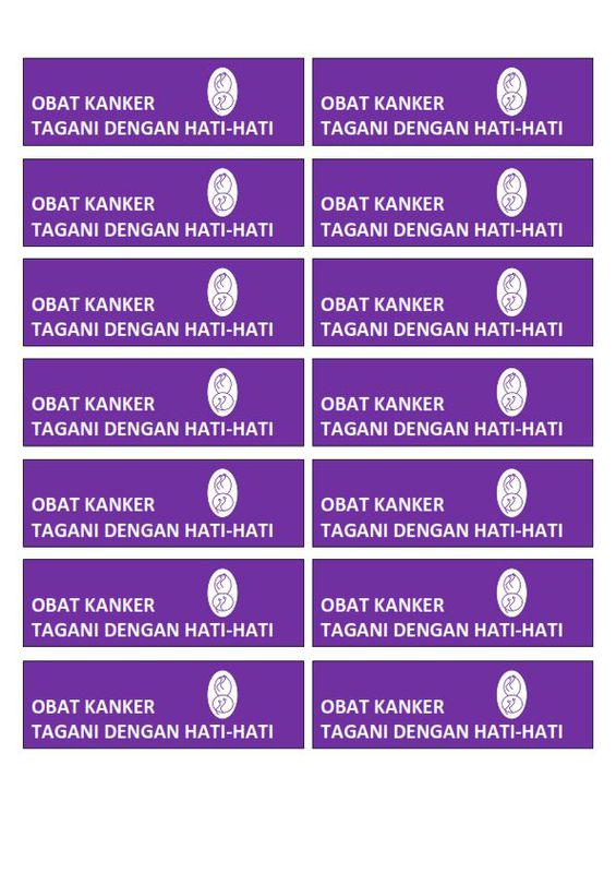 Stiker Obat Kanker