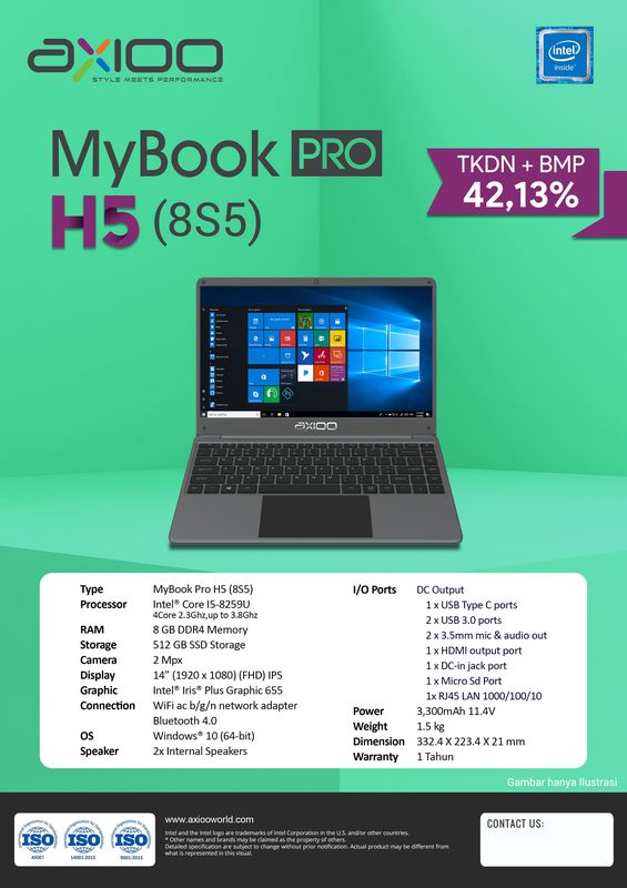 Axioo Mybook Pro H5 (8S5)