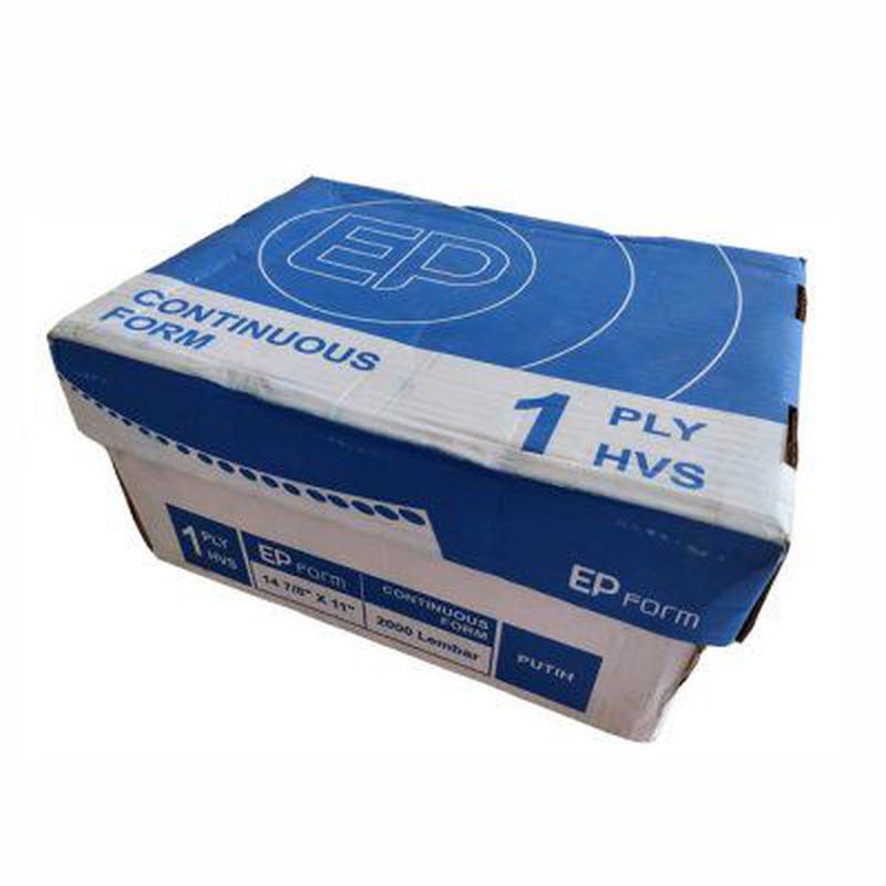 KERTAS CF CONTINUOUS FORM BESAR 1 PLY PUTIH EP FORM [EPFORMCFB1] (ATK)