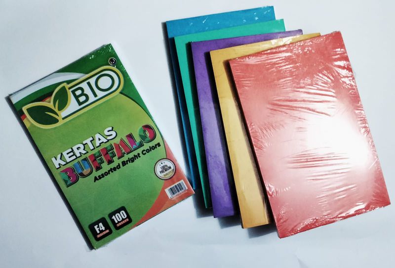 Kertas Buffalo (Cover) F4 / Folio isi 100 - Cokelat Muda