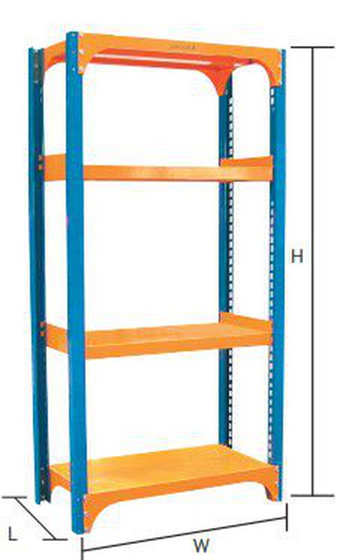 SHELVING STEEL 4 SHELV 400KG ORANGE BLUE KW1700061