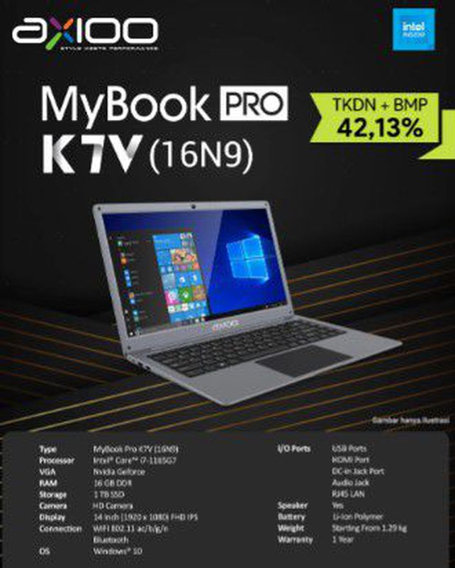 Axioo MyBook Pro K7V (16N9)
