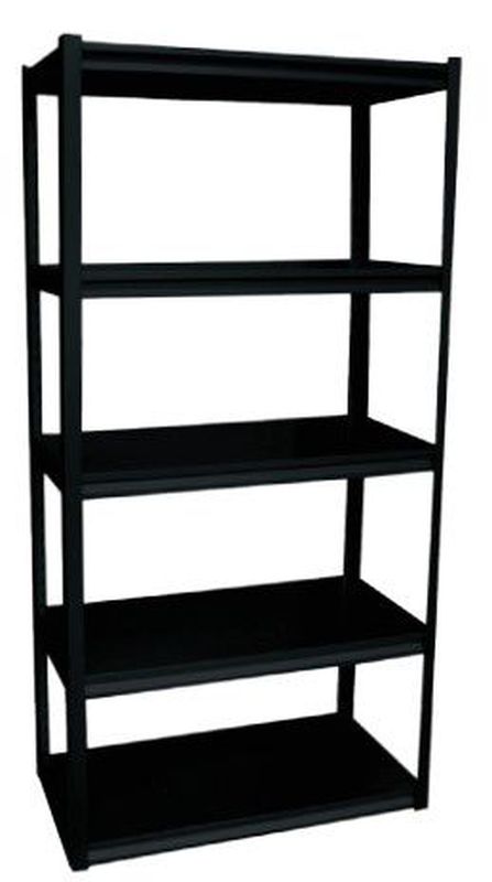 SHELVING STEEL 5 SHELF 90X45X183CM BLACK 10091091