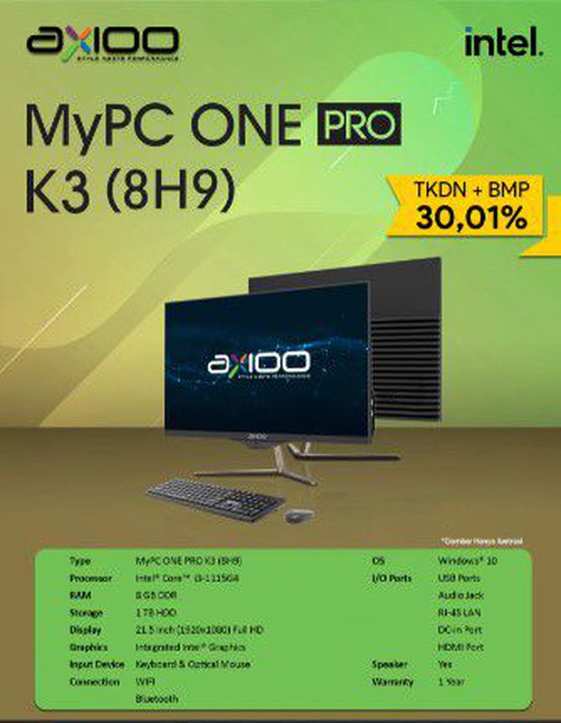 Axioo MyPC ONE Pro K5 8H9