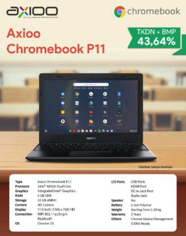 AXIOO Chromebook P11 N4500