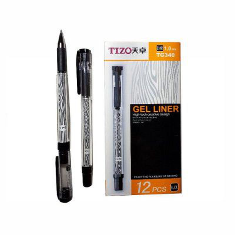 PULPEN GEL LINER 1.0MM BLACK 12PCS TIZO TG340 (ATK)