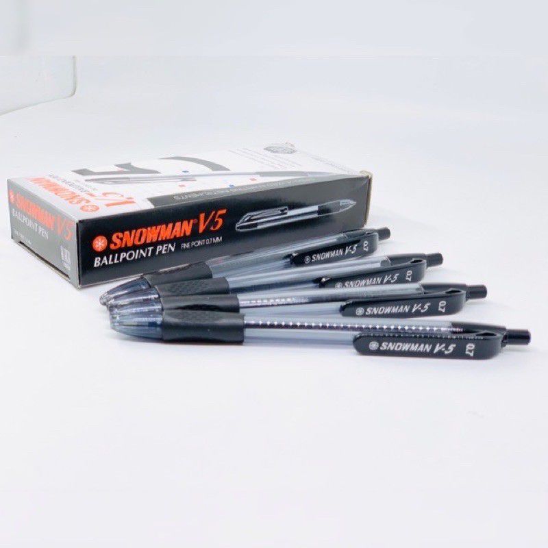 Ballpoint Snowman V-5 - Hitam