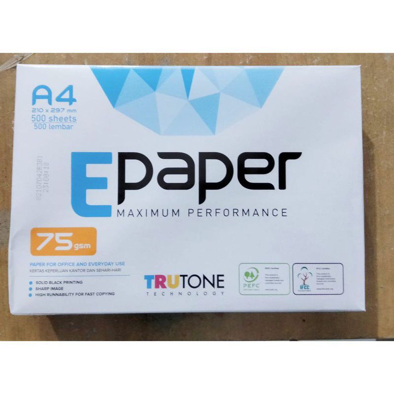 KERTAS HVS A4 EPAPER 75grm