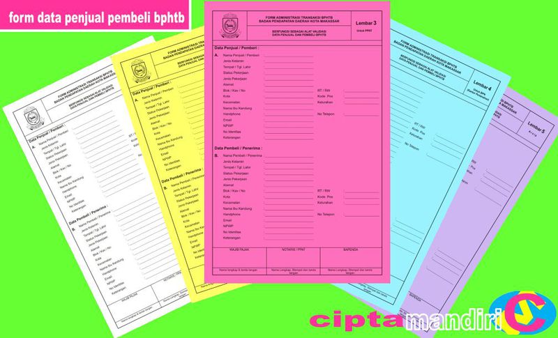 CETAK FORM DATA PENJUAL PEMBELI BPHTB