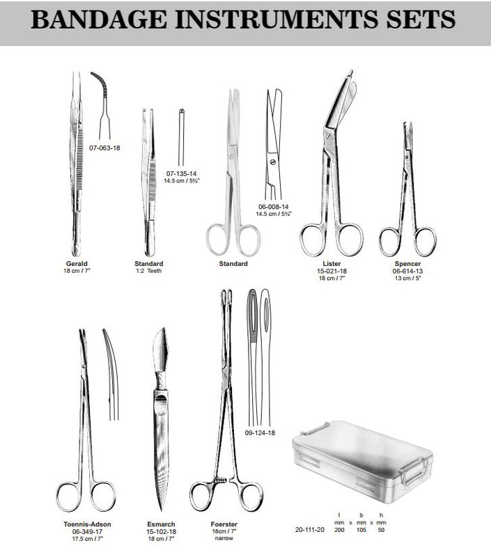 Bandage Instruments Set | Instruments Bedah Falcon