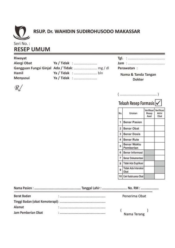 Blanko Resep Umum
