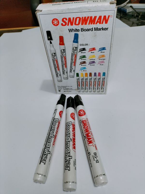 SNOWMAN Spidol White Board Marker BG-12 - Merah