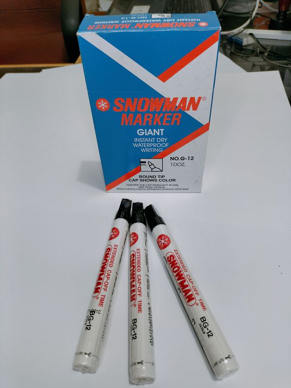 SNOWMAN Spidol Marker permanent G-12 - Merah