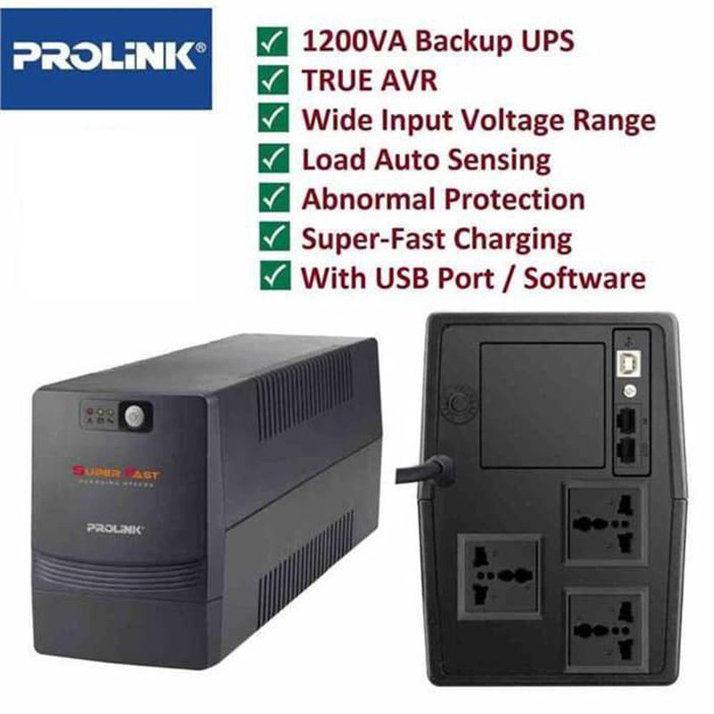 UPS PROLINK 1200VA Line Interactive UPS with Stabilizer