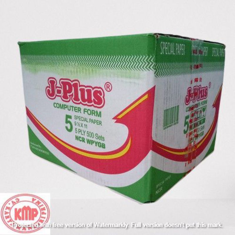 Kertas NCR 5 Ply Full Merk J Plus