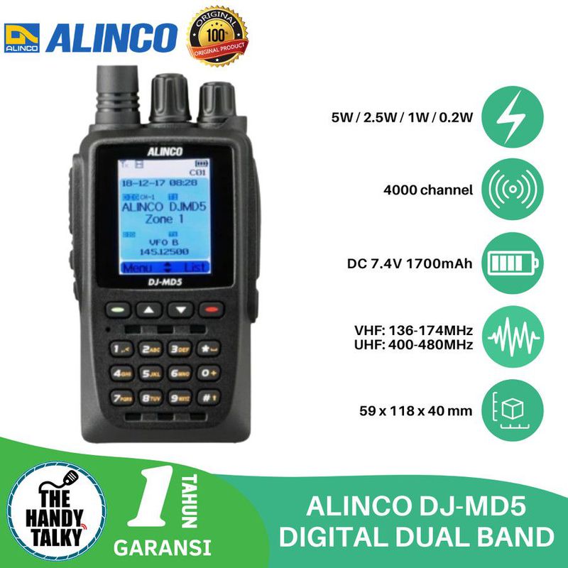 Alinco DJ-MD5 Digital Dual Band
