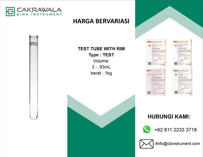 Test Tube With Rim - 10
