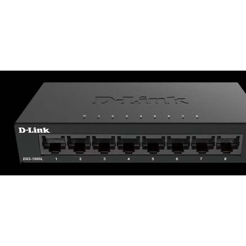 D-Link DGS-108GL 8 Port Gigabit Desktop Switch