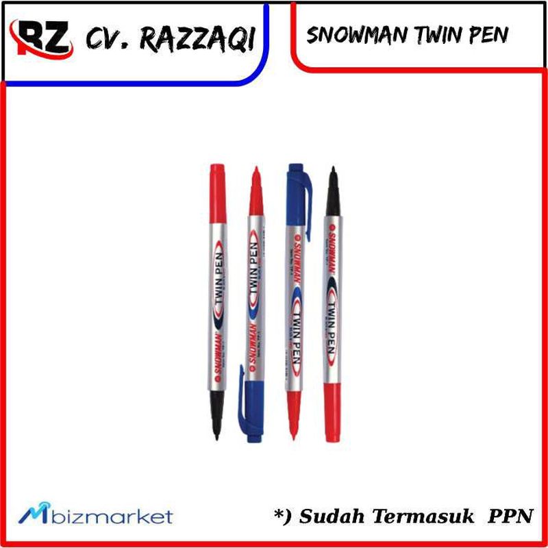 SNOWMAN TWIN PEN - Biru