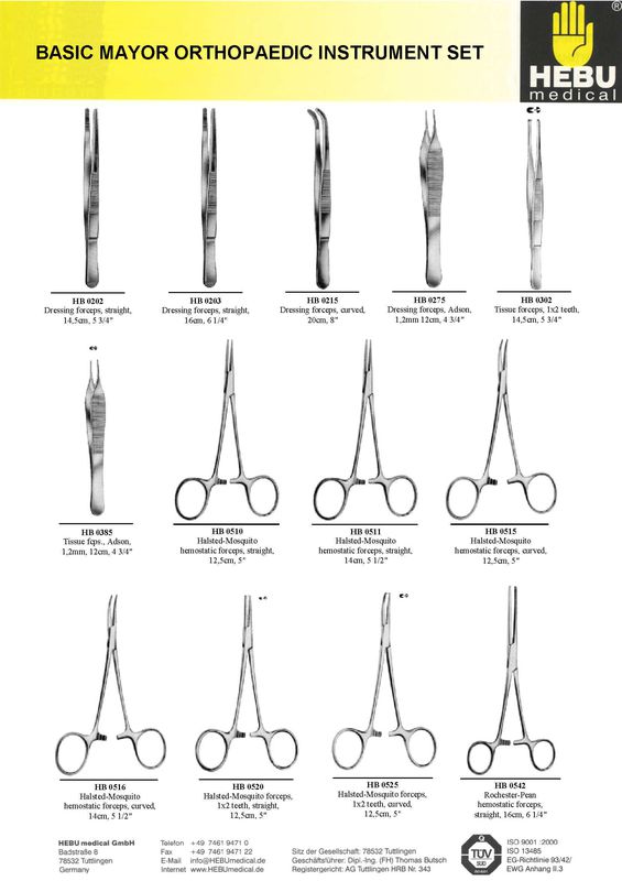 Basic Mayor Orthopaedic Instrument Set