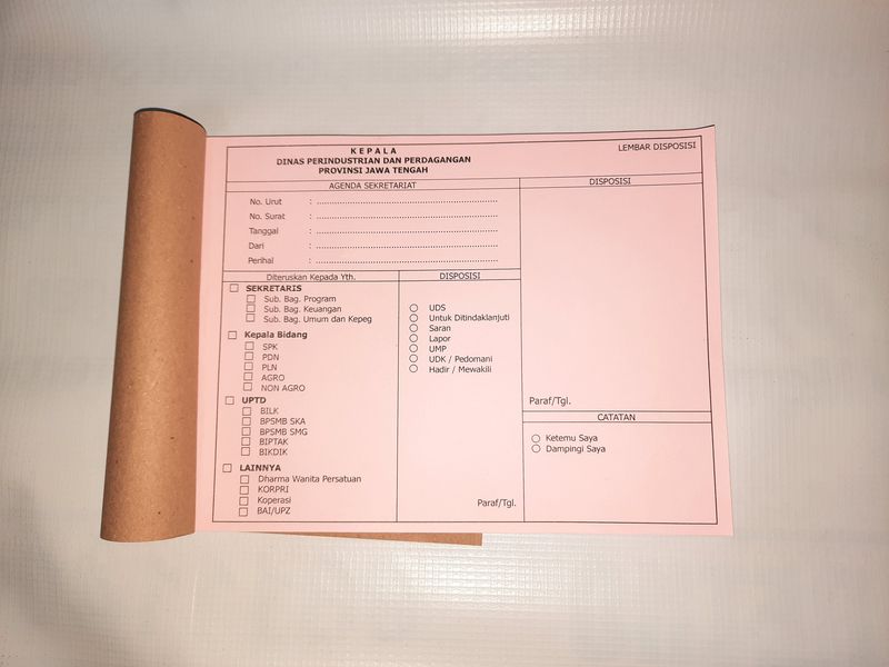 Nota Disposisi DISPERINDAG