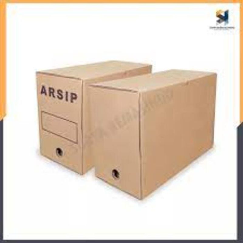 Box File Kardus Besar Bahan Singel Wall Board Ukuran 39,5 cm x 27 cm x ...