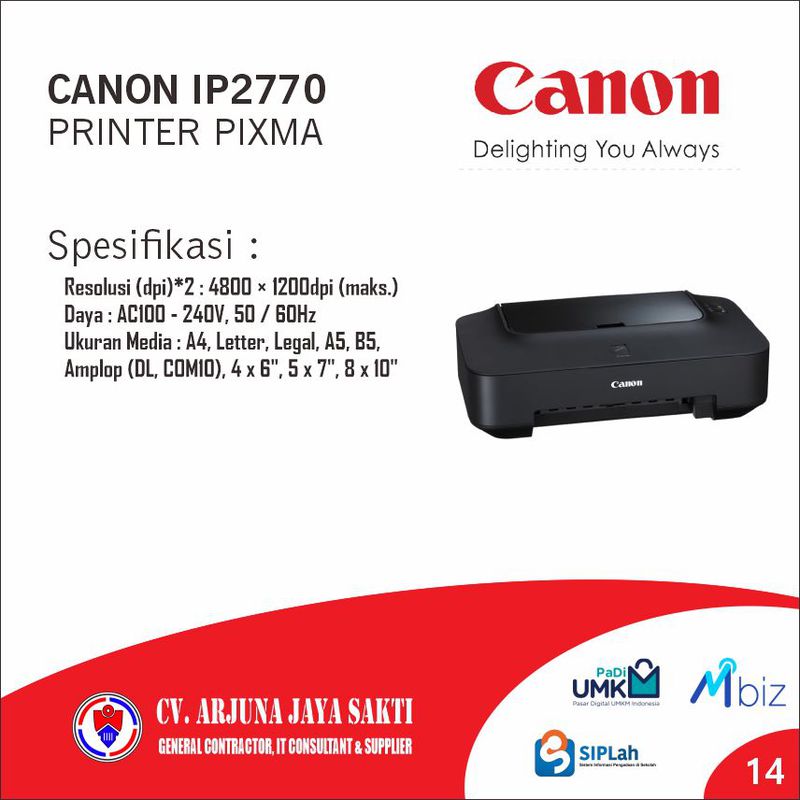 PRINTER CANON PIXMA IP2770