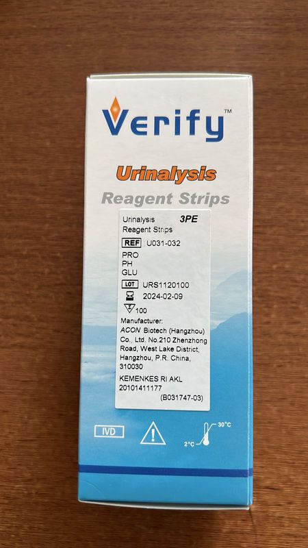 Verify 3 PE Parameter Urinalysis Reagent Strips