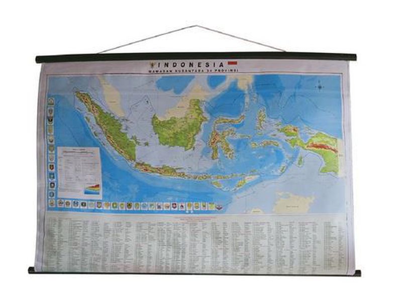 Peta INDONESIA 110 cm x 75 cm x 6 cm