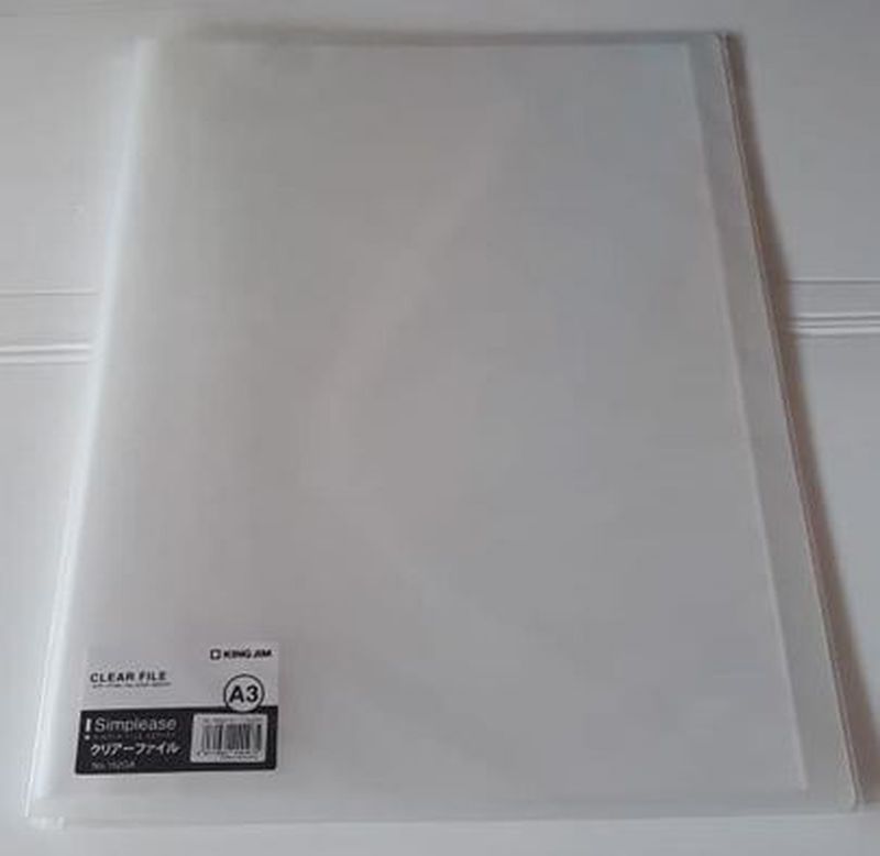 King Jim 152GA Clear Holder A3 Isi 20 Lembar - Clear / Transparant