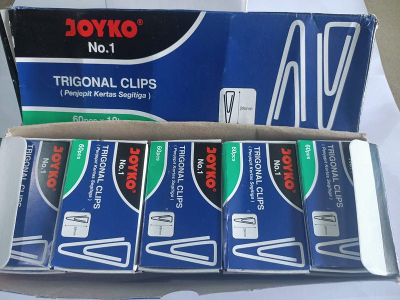 Paper Clip Klip Kertas (Trigonal Clip) No. 3 (Per Kotak Besar Isi 10 ...