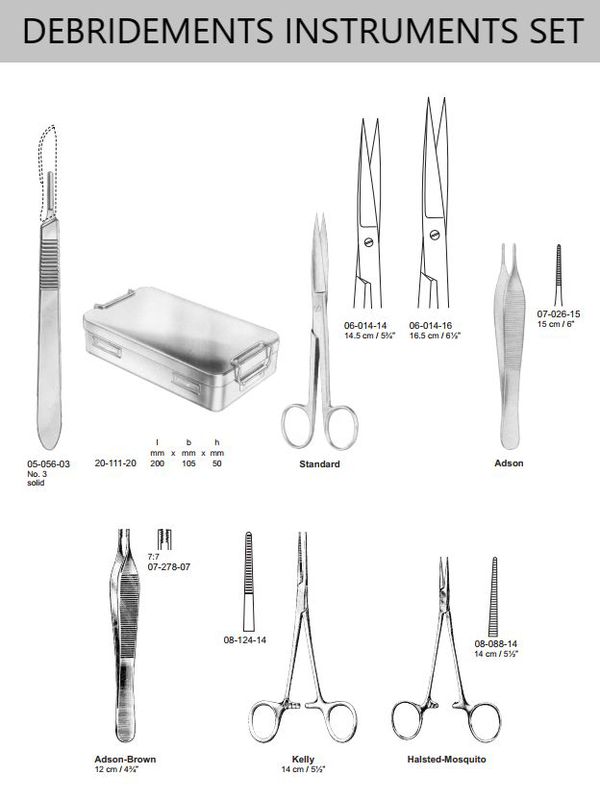 Debridements Instruments Set | Instruments Bedah Falcon