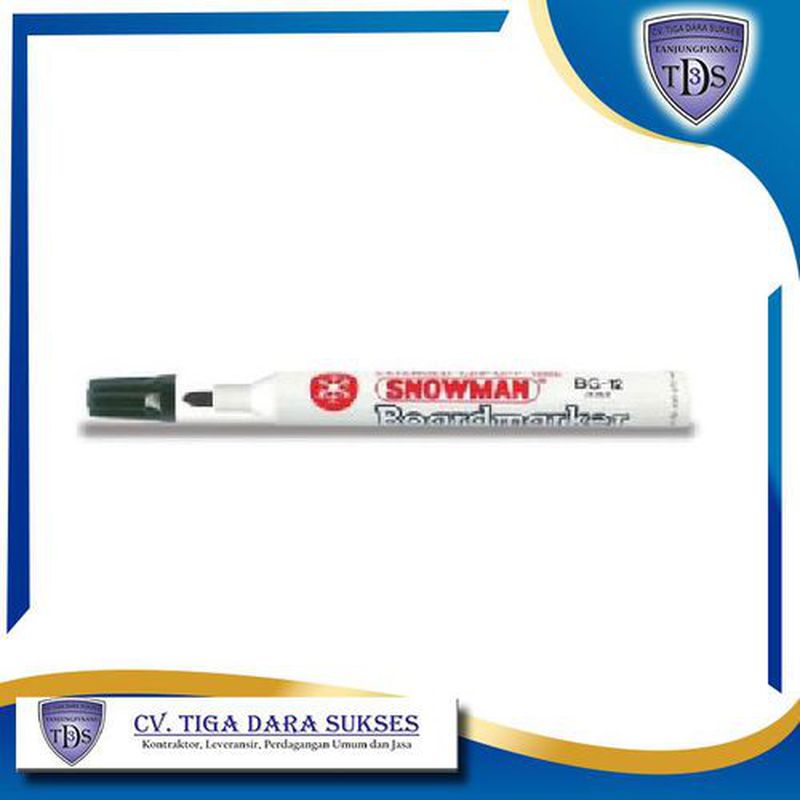 Snowman Spidol Whiteboard (Non-Permanen) (1 Pcs) - Hitam