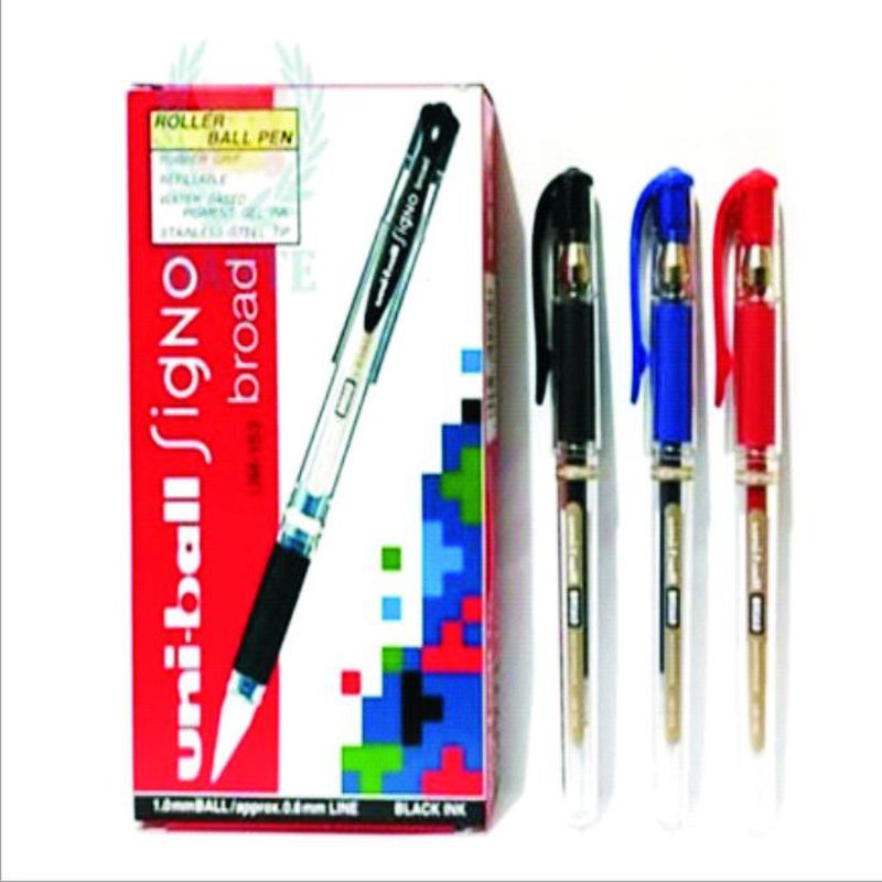 Pena Uniball Signo Merah/Biru (lusin)