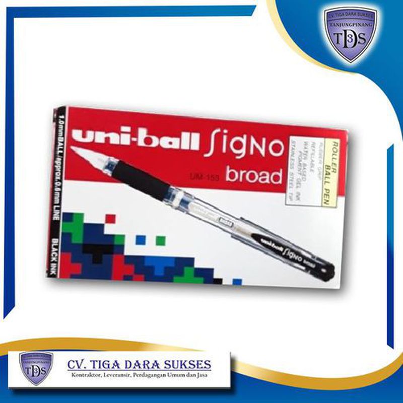 Uni-ball Pena Signo UM-153 (Per Kotak) - Biru