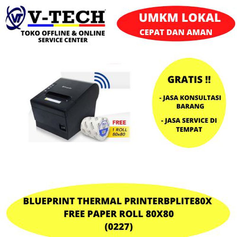 BLUEPRINT THERMAL PRINTER BP-LITE80X FREE PAPER ROLL 80X80