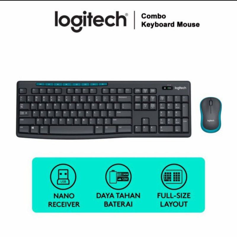 LOGITECH MK275 Wireless Keyboard Mouse Combo MK 275 Garansi Resmi
